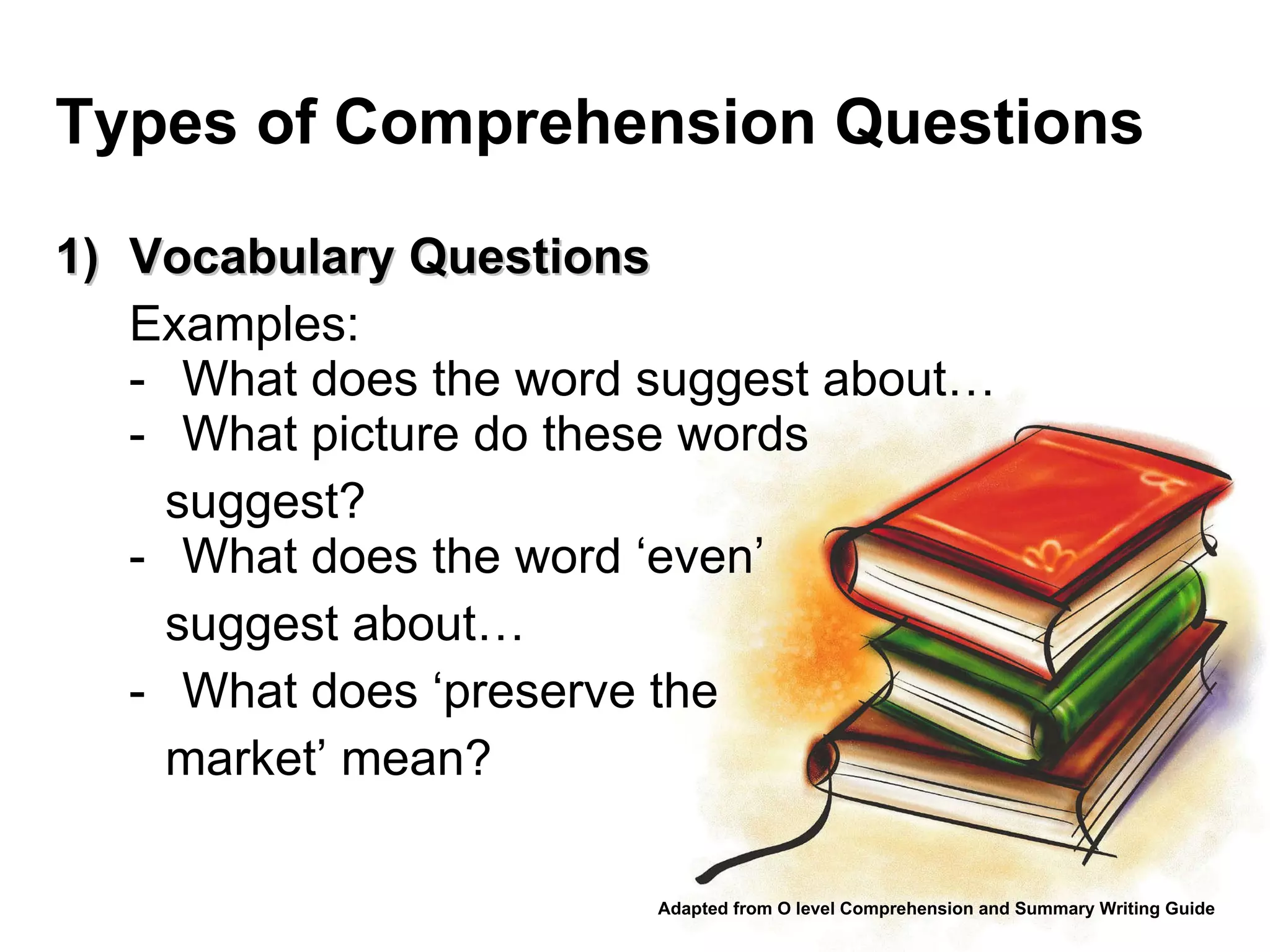 Comprehension q types | PPT