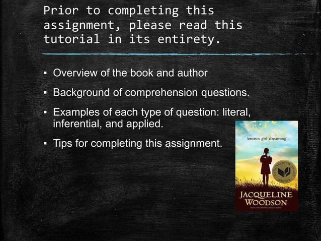 Comprehension Questions Tutorial (Literal, Inferential, Applied) | PPTX