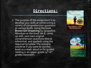 Comprehension Questions Tutorial | PPTX