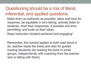 Comprehension Questions Tutorial | PPTX