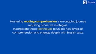 Reading Comprehension Techniques | PDF