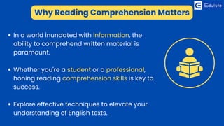 Reading Comprehension Techniques | PDF