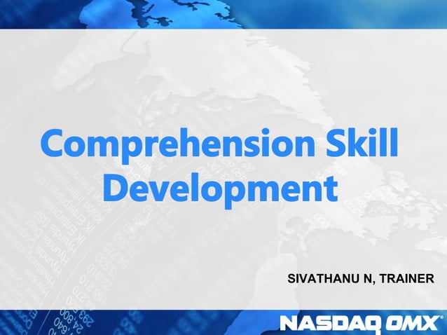 Comprehension Skill Development | PPT