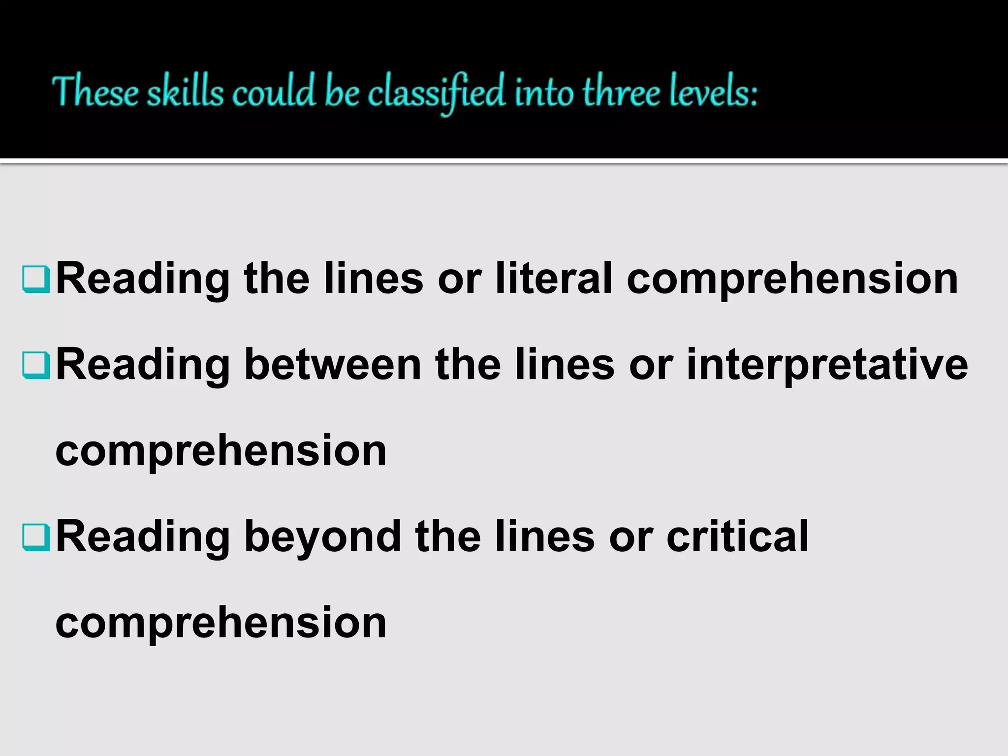 Comprehension Skills | PPTX