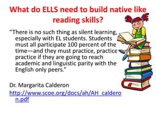 Making Reading Comprehensible for ELLs | PPTX