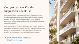 Comprehensive Condo Inspection Checklist with eAuditor Audits ...