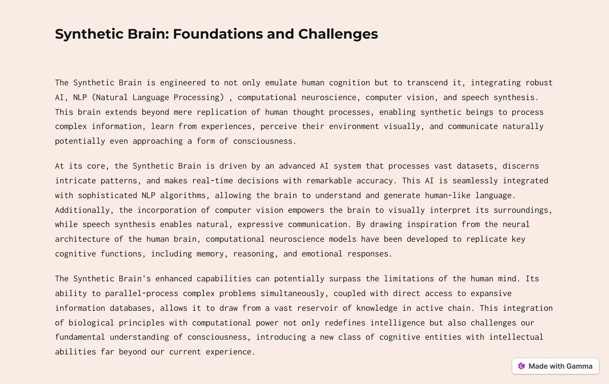 Framework For Emergence And Integration Of Synthetic Species - Jarinzo ...