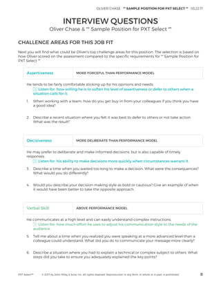 PXT Select™ Comprehensive Selection Report sample | PDF