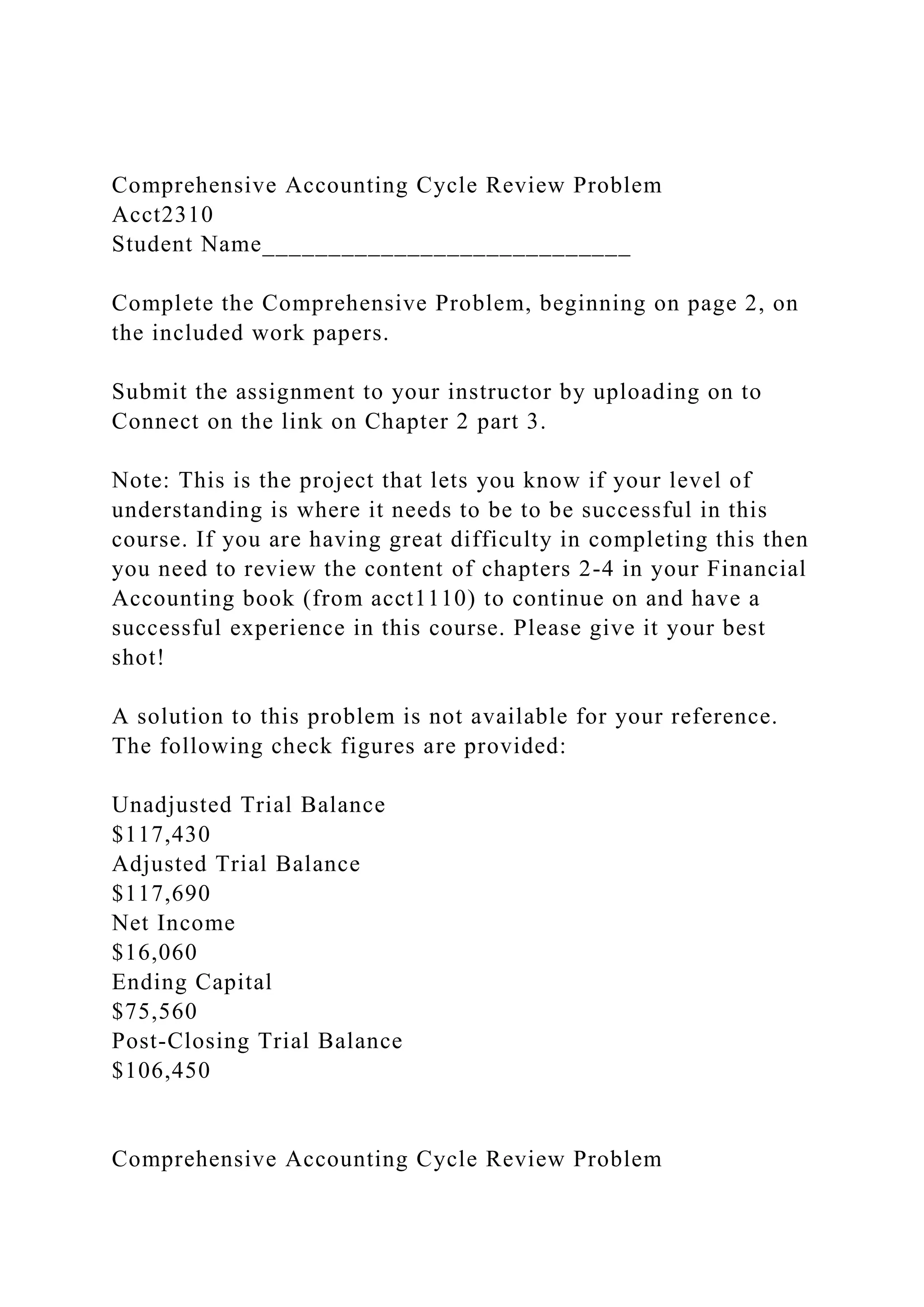 Comprehensive Accounting Cycle Review ProblemAcct2310Student N.docx