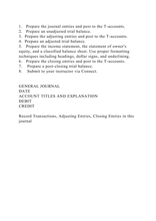 Comprehensive Accounting Cycle Review ProblemAcct2310Student N.docx