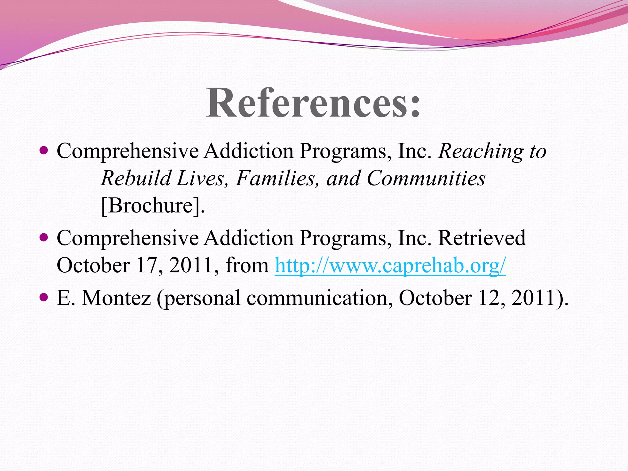 Comprehensive addiction pogram agency analysis | PPTX | Substance Abuse ...