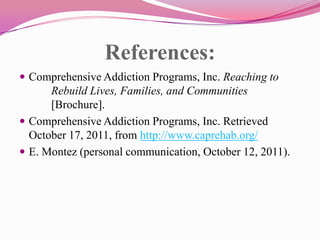 Comprehensive addiction pogram agency analysis | PPTX | Substance Abuse ...