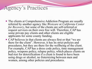 Comprehensive addiction pogram agency analysis | PPTX | Substance Abuse ...