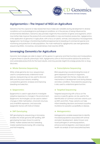 Comprehensive Agrigenomics Solutions | PDF | Databases | Computer ...
