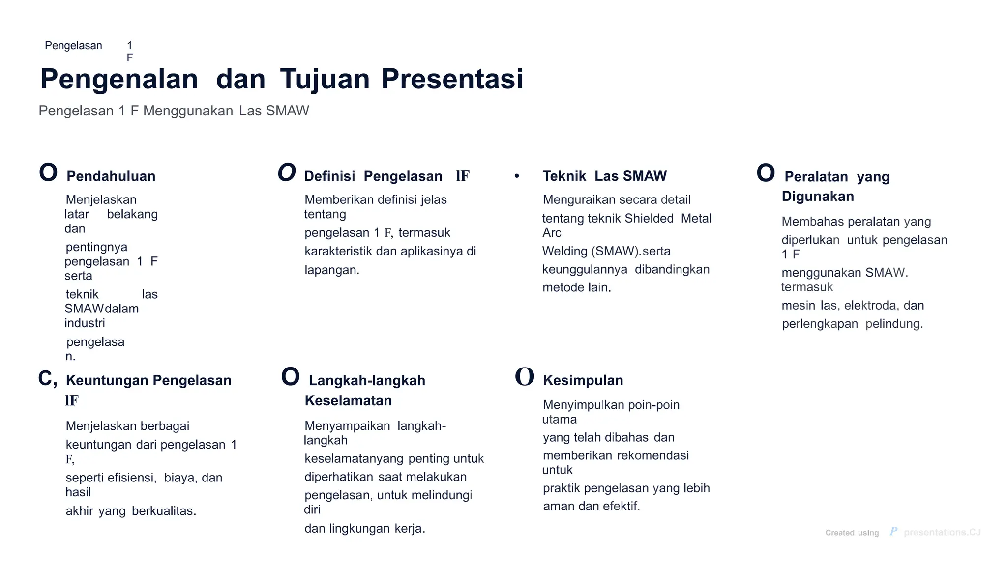 Comprehensive Analysis of 1F Welding Using SMAW Techniques.pptx