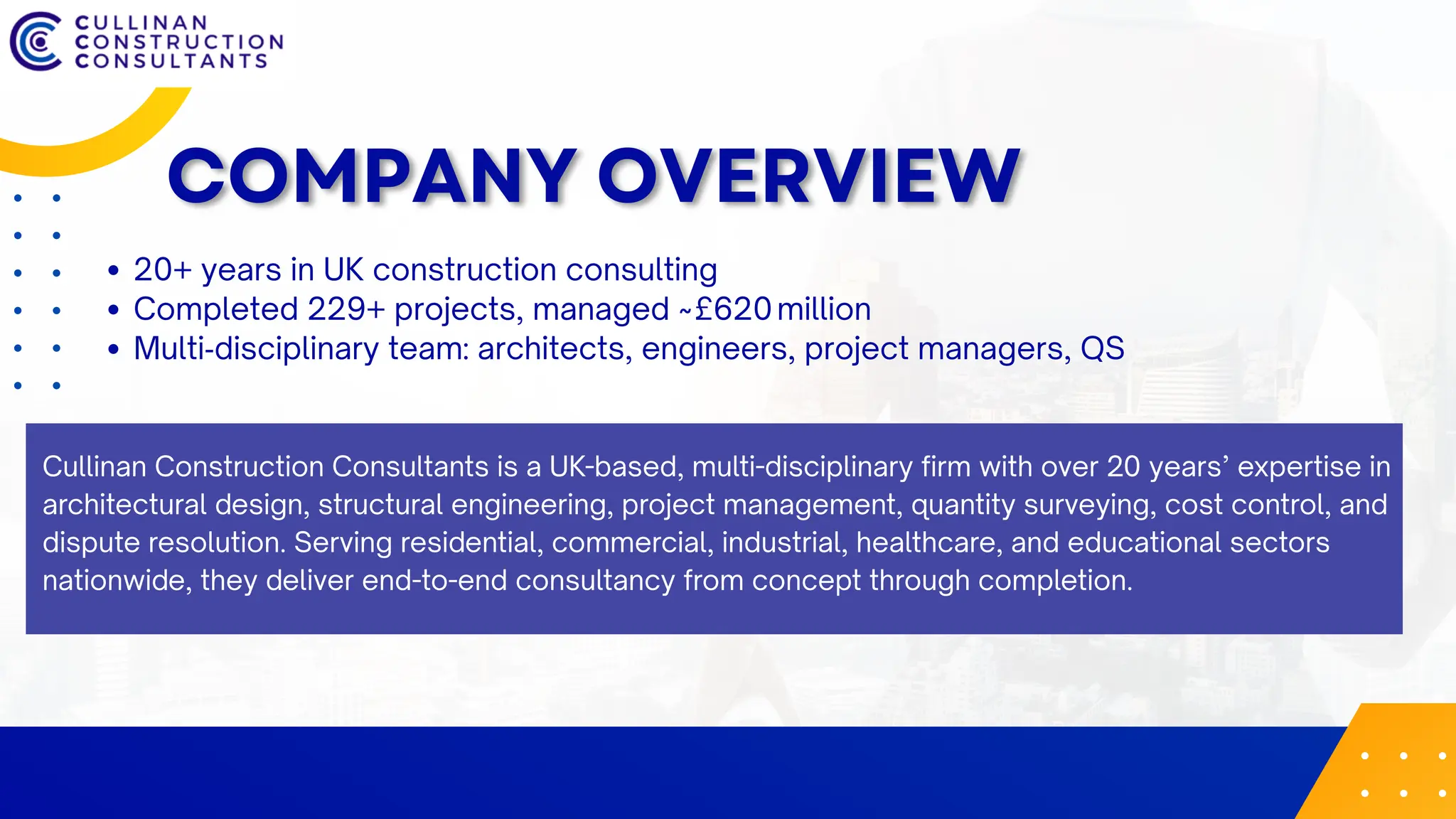 Comprehensive Architectural & Construction Consultancy Services | PDF