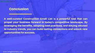 Comprehensive Construction Email List by InfoGlobalData.pdf | Email ...