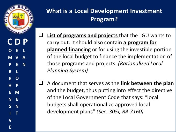 Comprehensive development plan