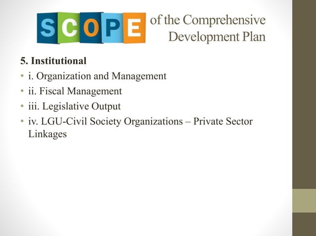 Comprehensive Development Plan | PPTX