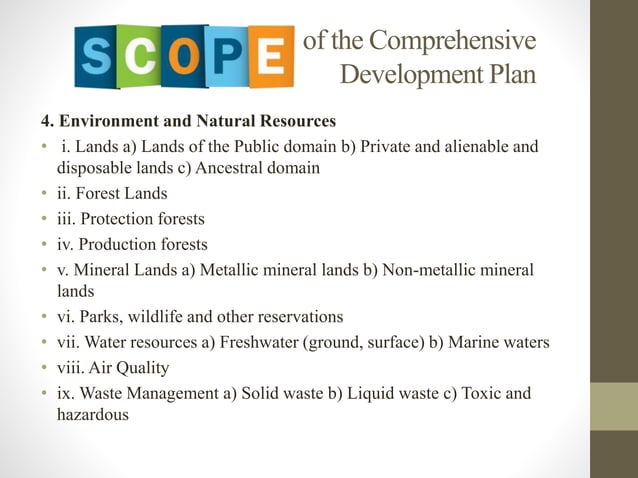 Comprehensive Development Plan Comprehensive Development Plan
