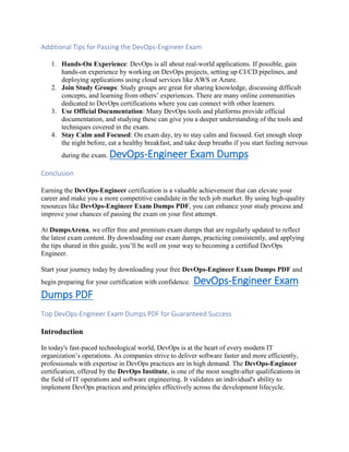 Comprehensive DevOps-Engineer Exam Dumps PDF for 2024.pdf