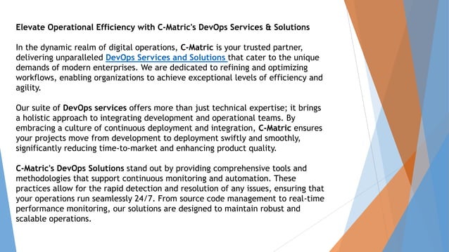 Comprehensive DevOps Services & Solutions for Efficient Operations | PPT