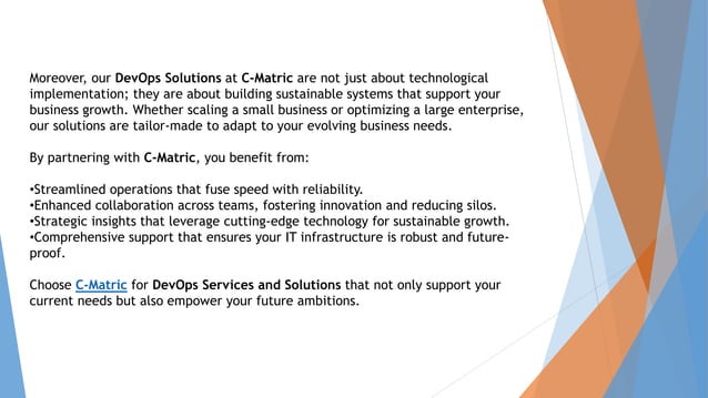 Comprehensive DevOps Services & Solutions for Efficient Operations | PPT