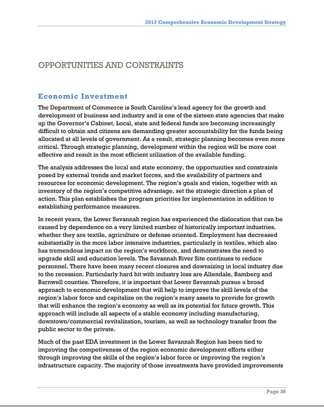 LSCOG Comprehensive Economic Development Strategy 2012 | PDF