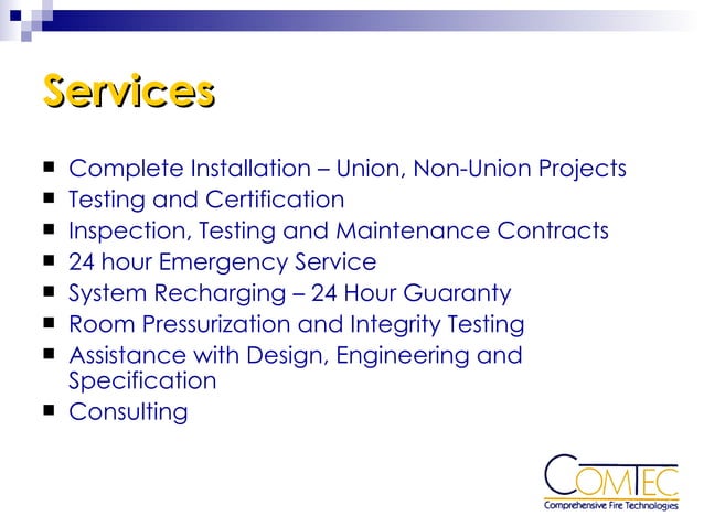 Comprehensive Fire Technologies Introduction | PPT