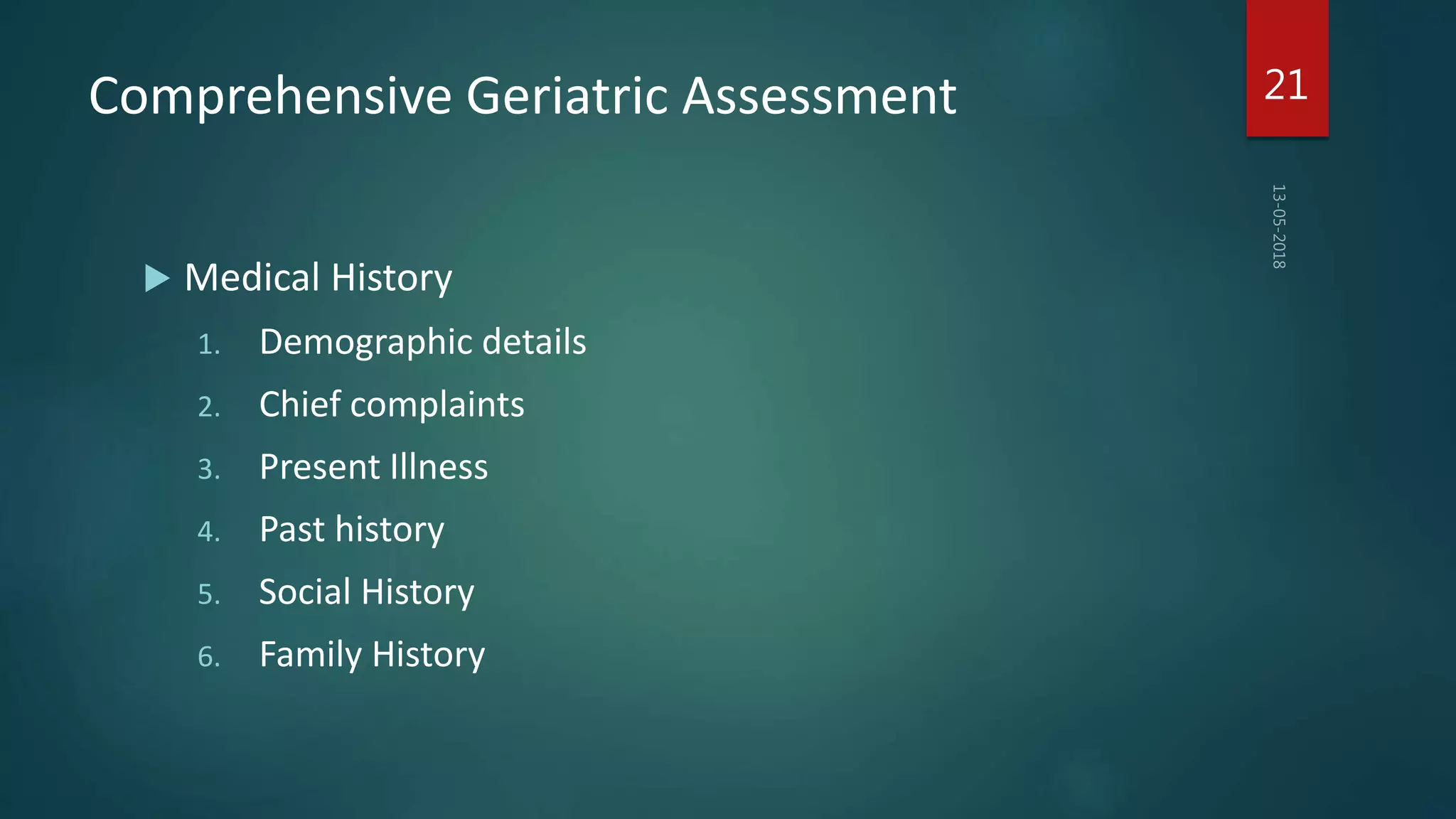 Comprehensive geriatric assessment | PPTX