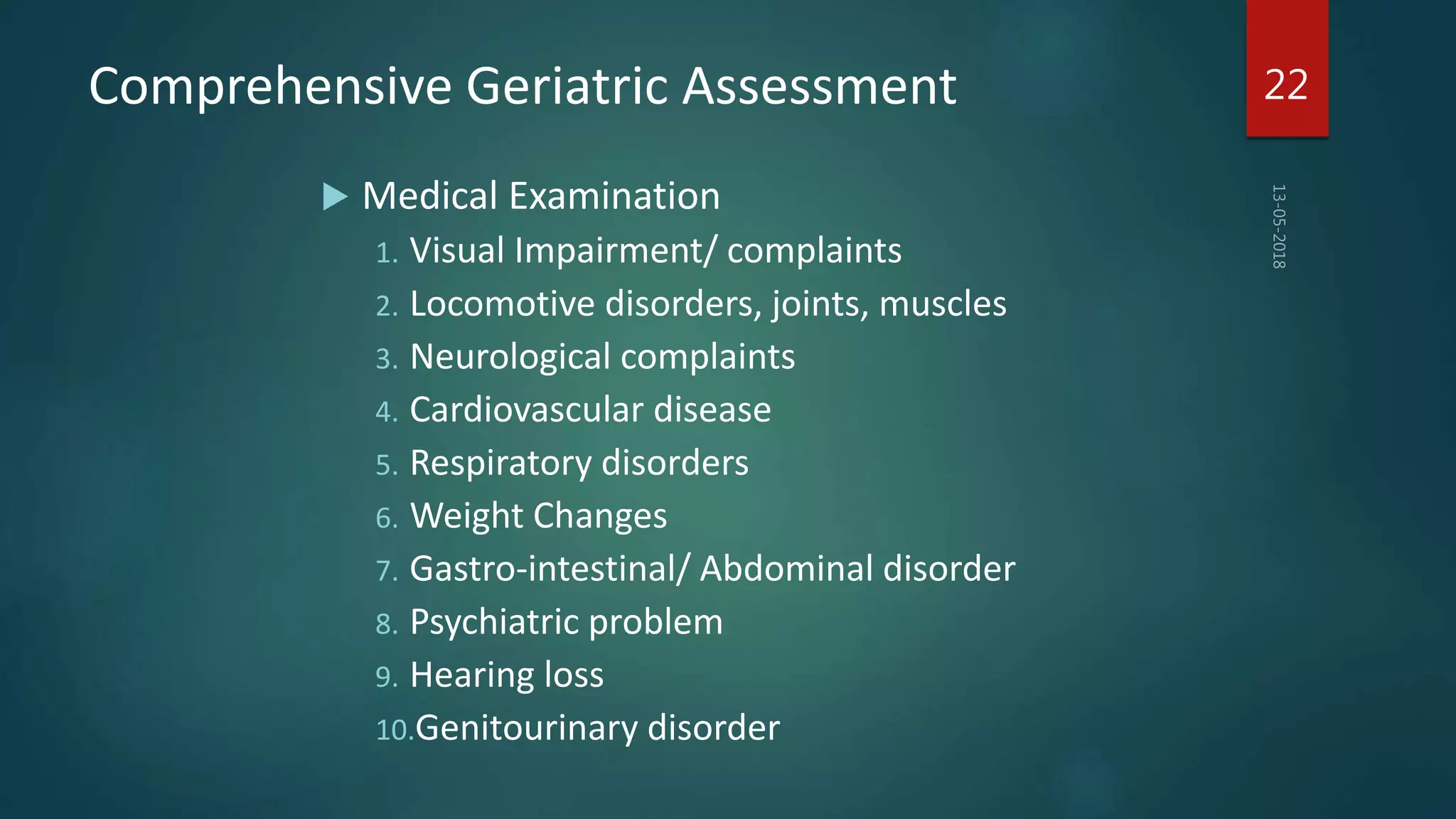 Comprehensive geriatric assessment | PPTX
