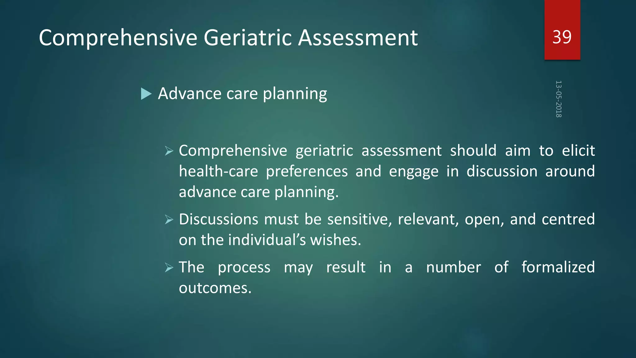 Comprehensive geriatric assessment | PPTX