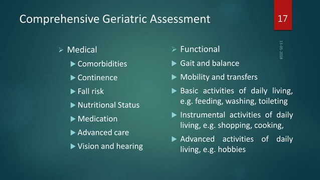 Comprehensive geriatric assessment | PPTX