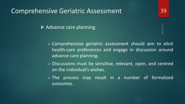Comprehensive geriatric assessment | PPTX