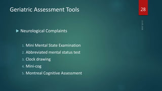 Geriatric Assessment Tools