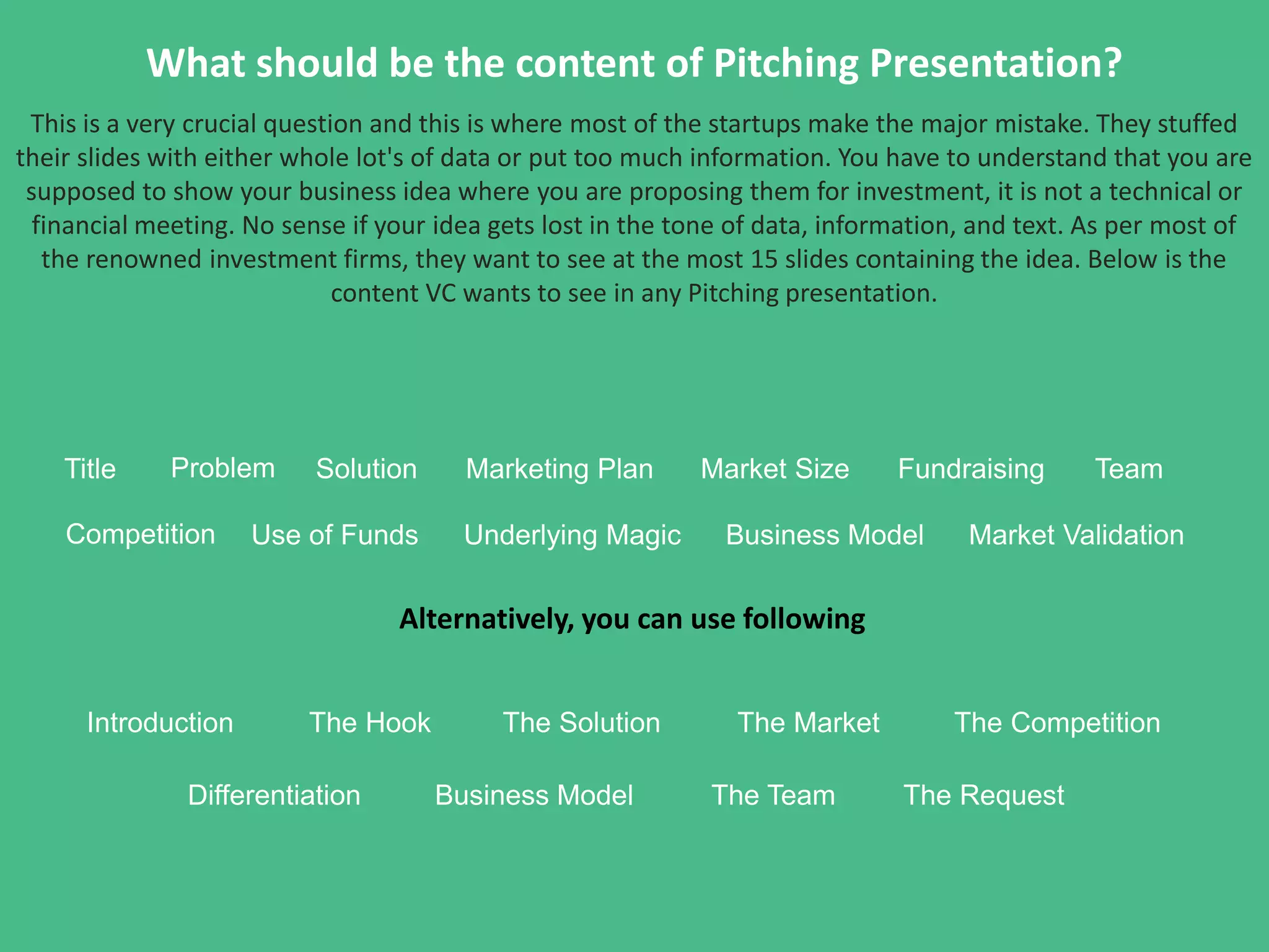 Comprehensive guide for pitching presentation | PPTX