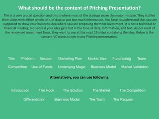 Comprehensive guide for pitching presentation | PPTX