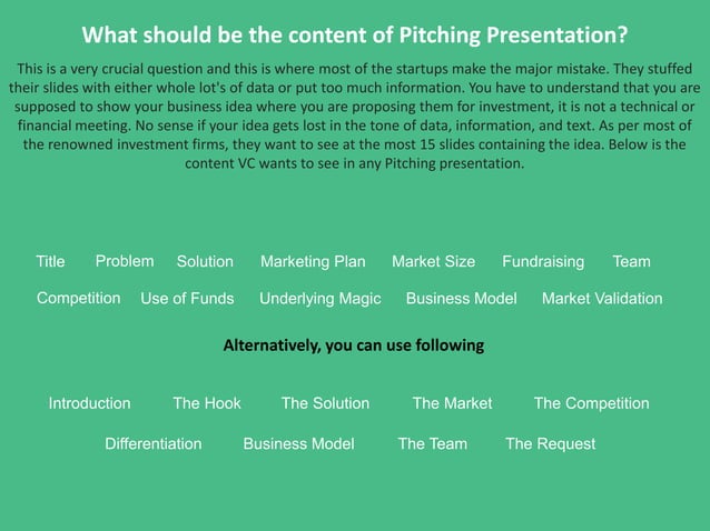 Comprehensive guide for pitching presentation | PPTX