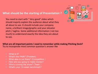 Comprehensive guide for pitching presentation | PPTX