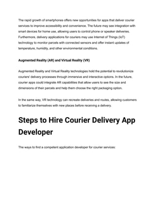 Comprehensive Guide On Courier Delivery App Development.pdf | Computer ...