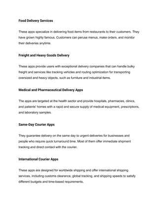 Comprehensive Guide On Courier Delivery App Development.pdf | Computer ...
