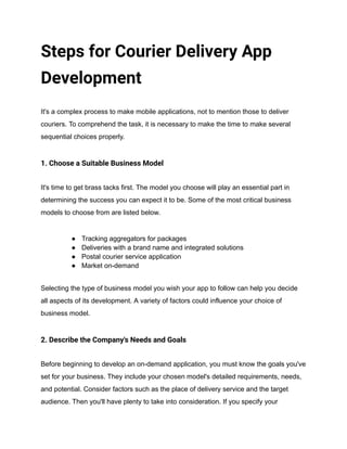 Comprehensive Guide On Courier Delivery App Development.pdf