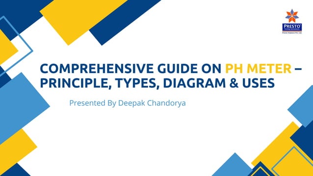 Comprehensive Guide on pH Meter – Principle, Types, Diagram & Uses | PDF