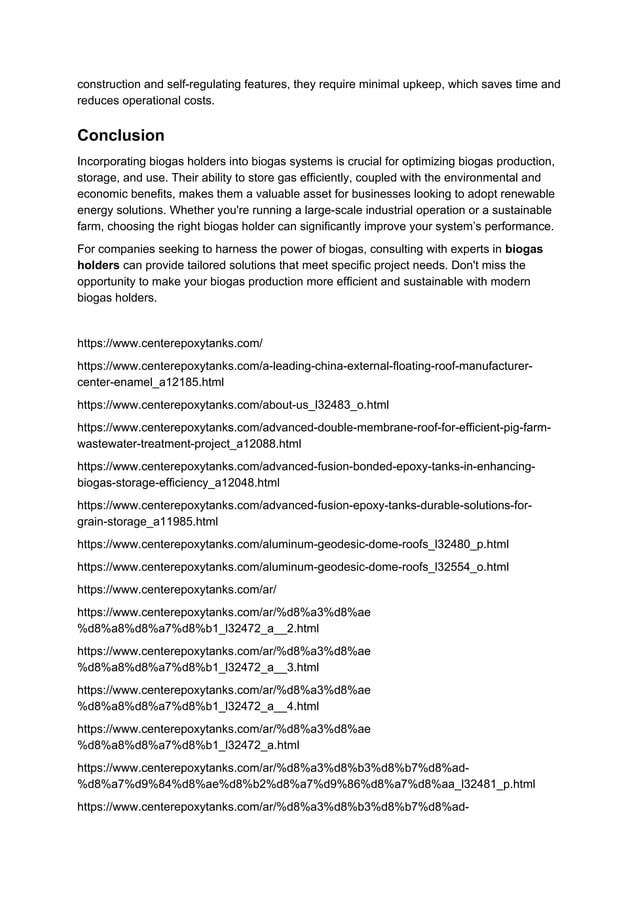 Comprehensive Guide to Biogas Holders_ Applications, Benefits, and Features.docx