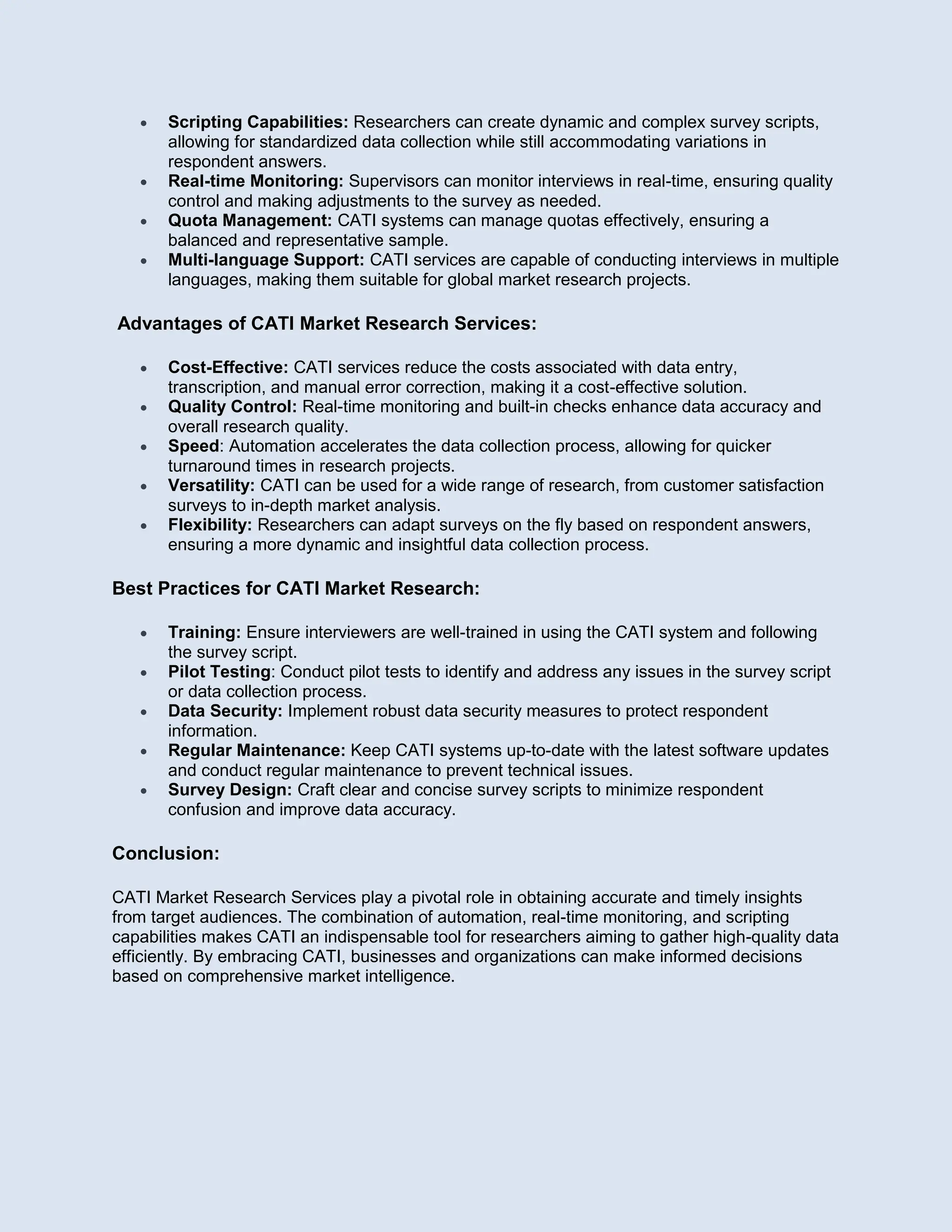 CATI Market Research: A Complete Guide | DOCX