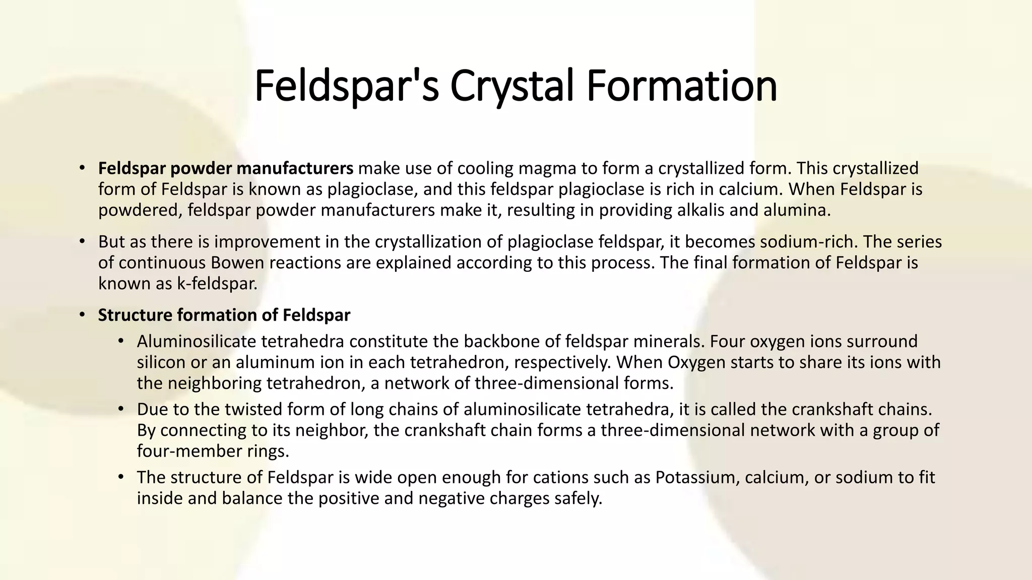 Types of feldspar mineral | PPTX | Chemistry | Science