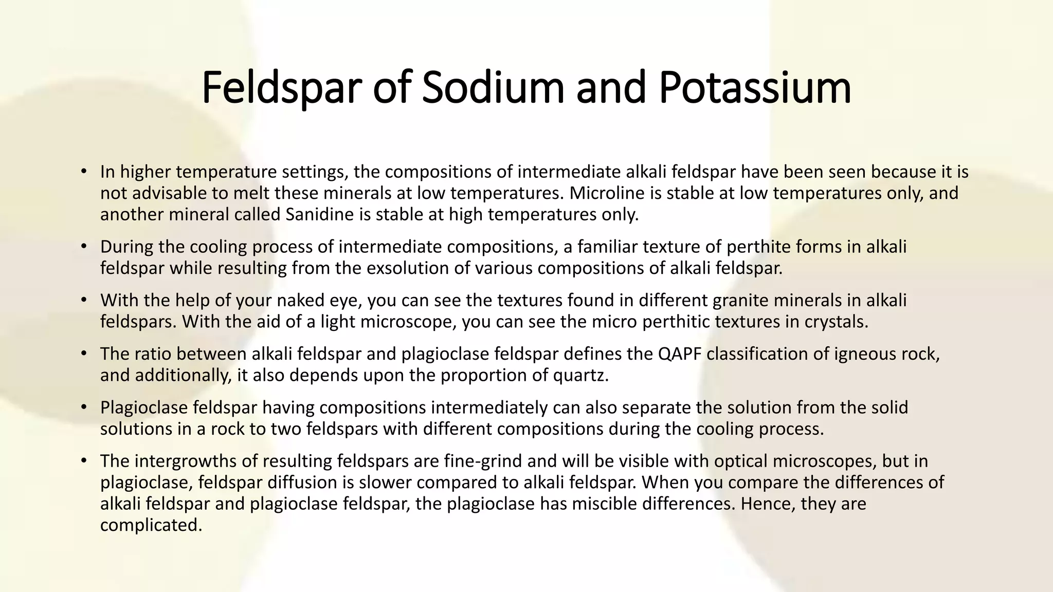 Types of feldspar mineral | PPTX | Chemistry | Science