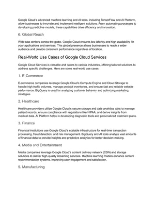 Comprehensive Guide to Google Cloud Services_ Features, Benefits, and Use Cases.pdf