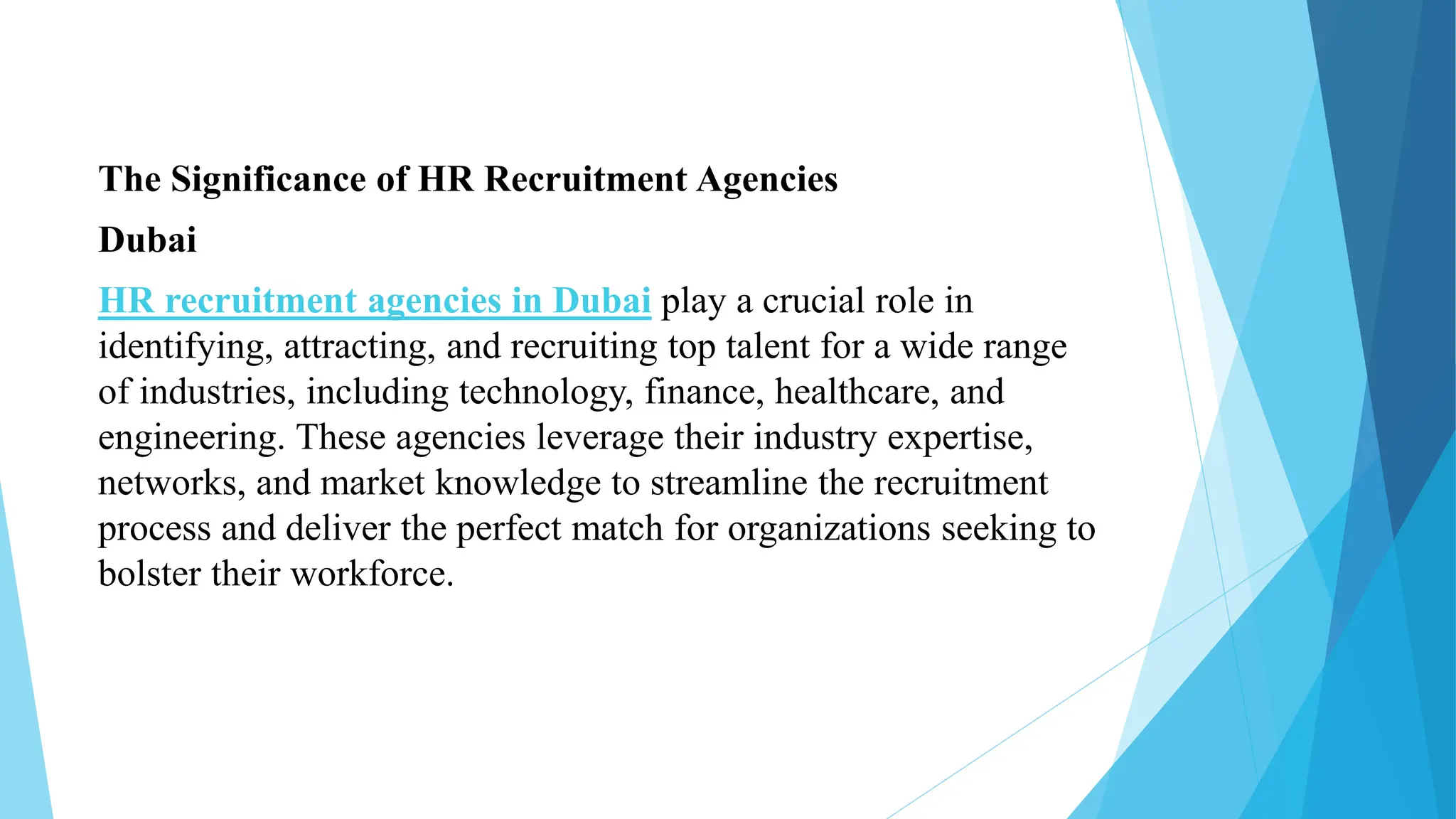 Comprehensive Guide to HR Recruitment Agencies in Dubai and Saudi ...
