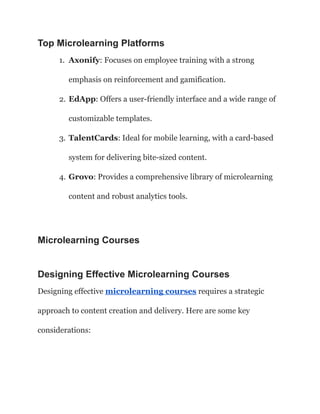 Comprehensive Guide to Microlearning Platform for MaxLearn.pdf | Free Download